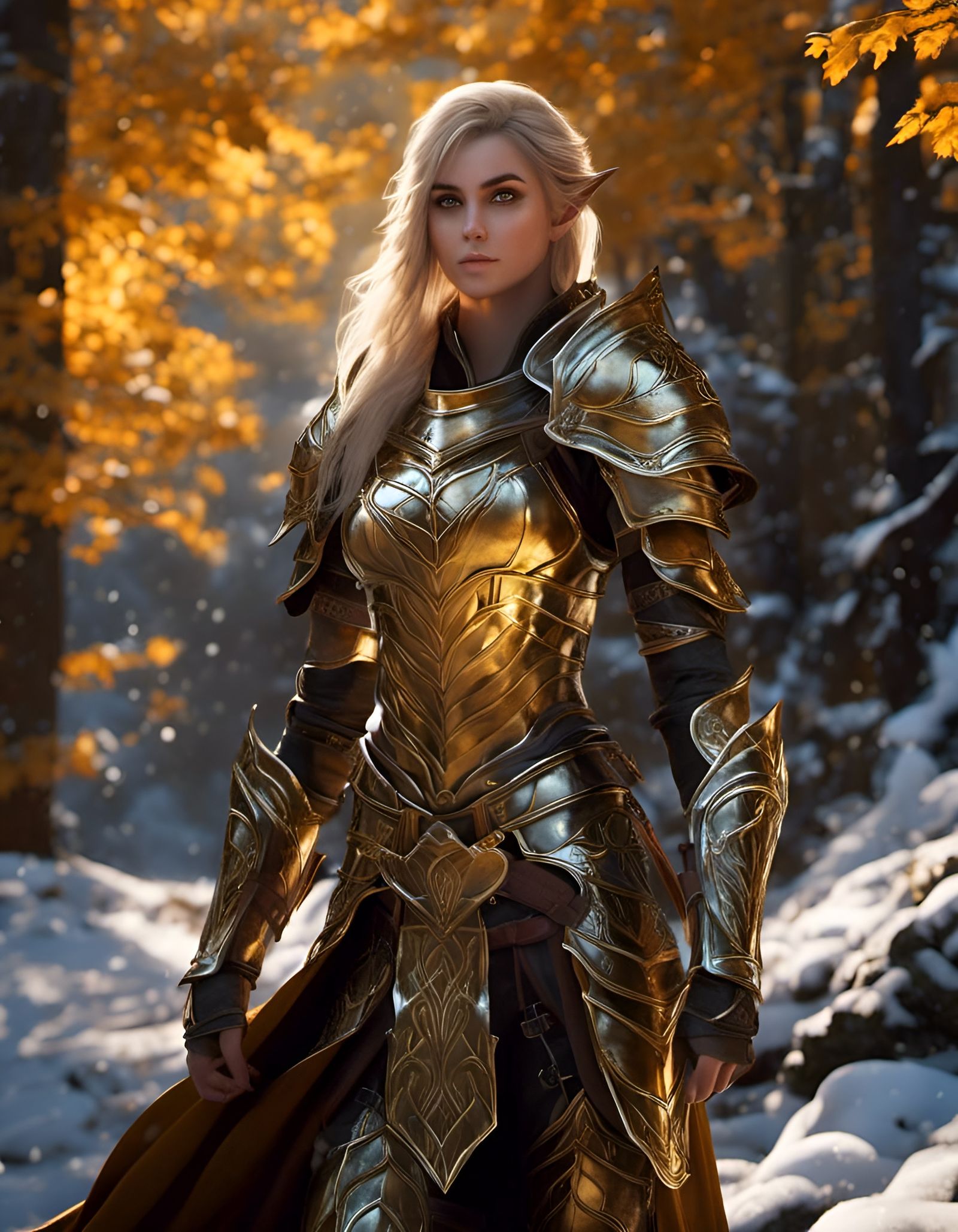 Golden Elf Guard - AI Generated Artwork - NightCafe Creator