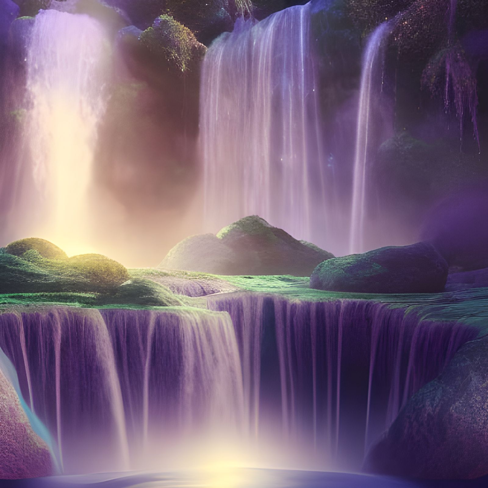 waterfall - AI Generated Artwork - NightCafe Creator
