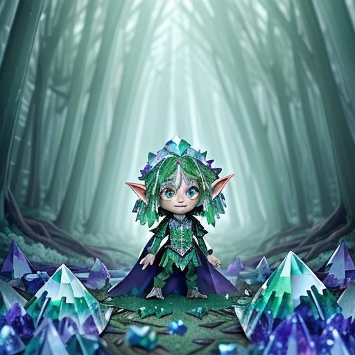 Chibi Crystal Elfling - AI Generated Artwork - NightCafe Creator