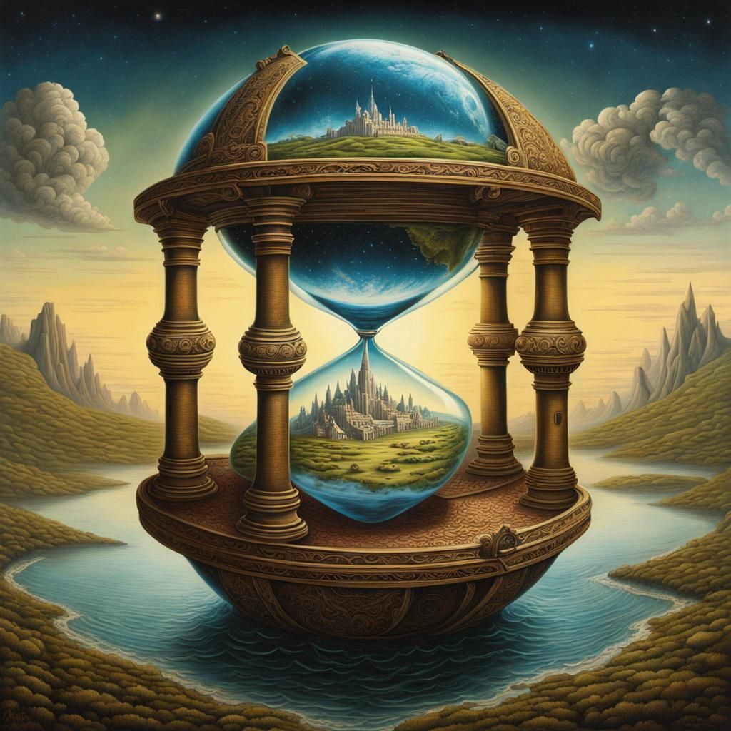 hourglass of eternity - AI Generated Artwork - NightCafe Creator