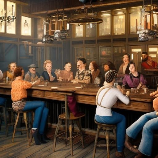 Girls night out - AI Generated Artwork - NightCafe Creator