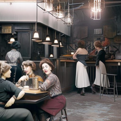 Girls night out - AI Generated Artwork - NightCafe Creator