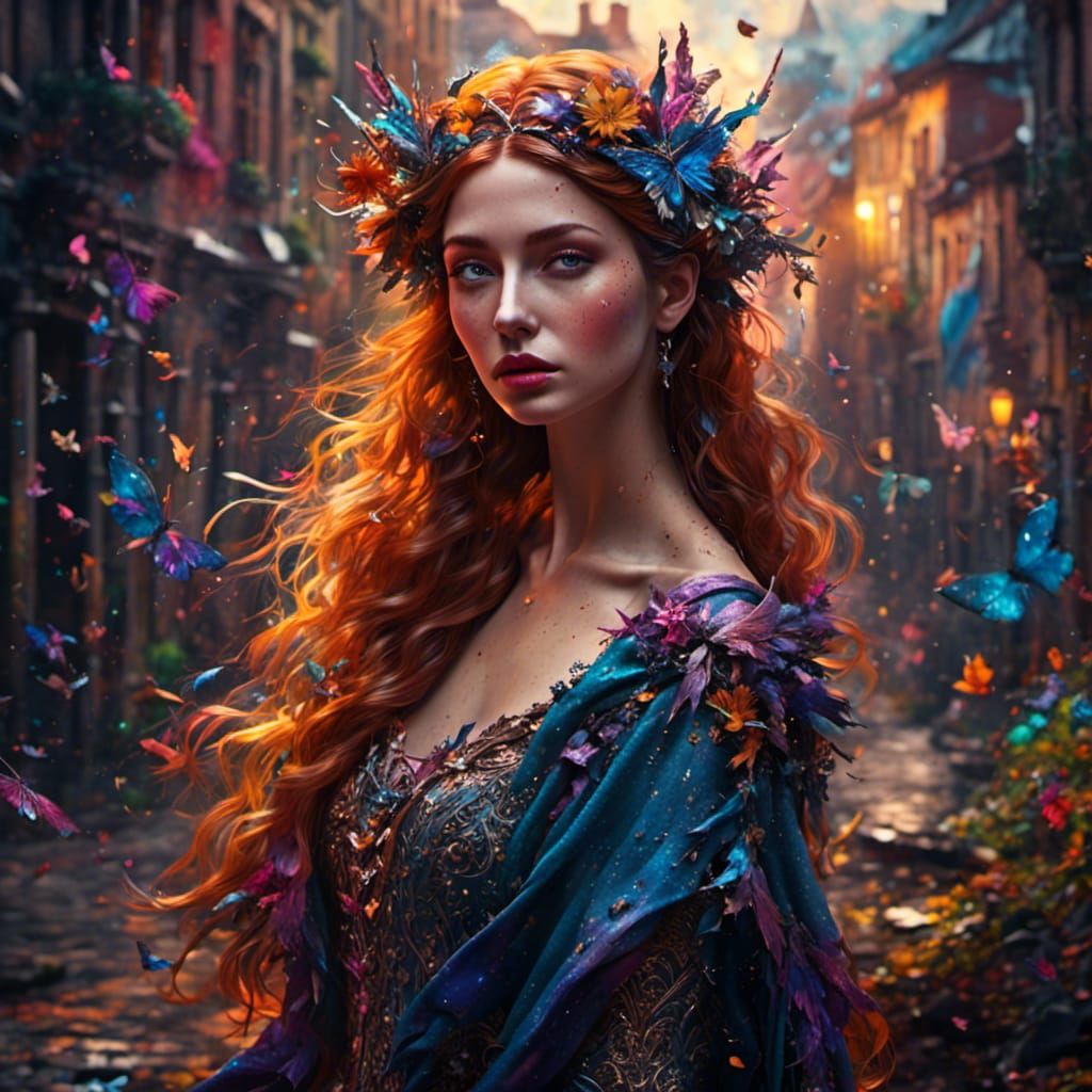 Beautiful Woman Splashed With Paint - AI Generated Artwork - NightCafe ...