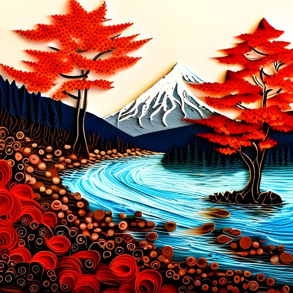 Japanese Papercut - AI Generated Artwork - NightCafe Creator