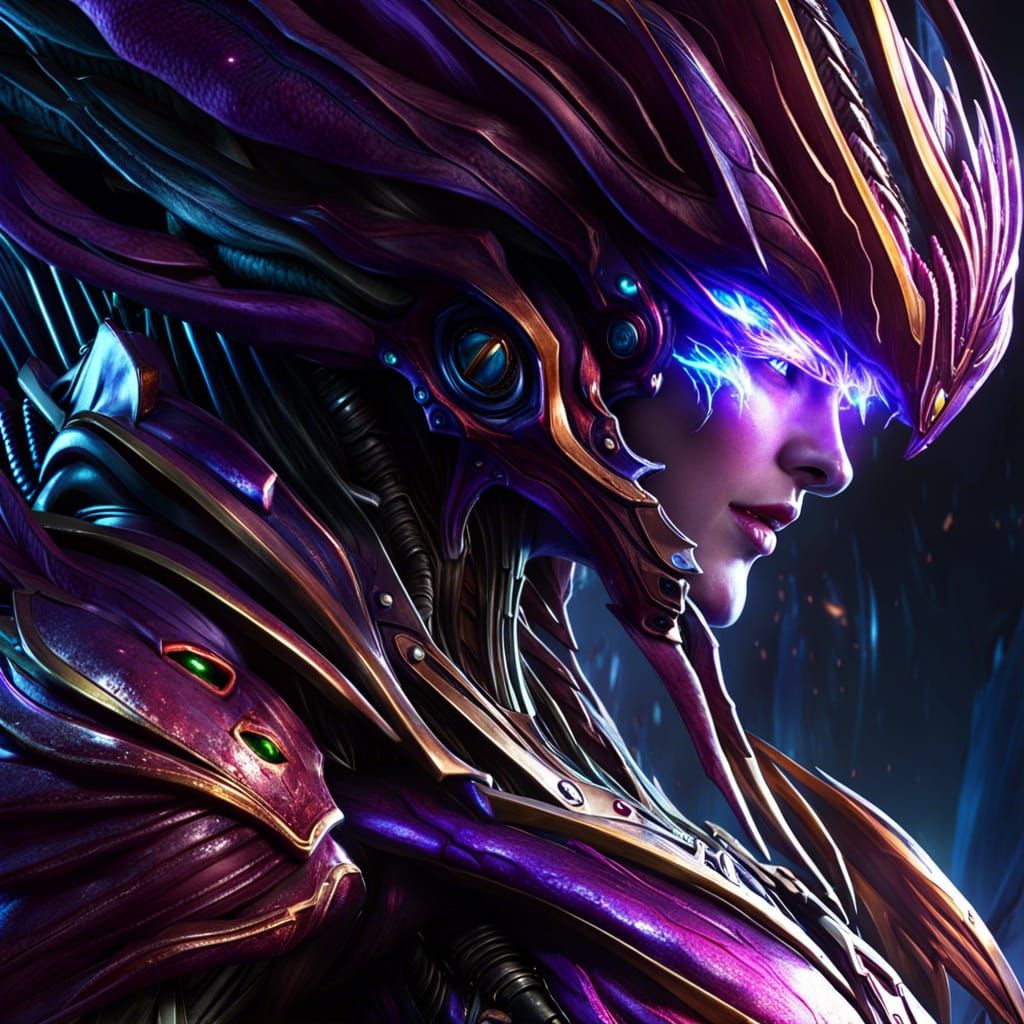 Majestic Kerrigan Starcraft Portrait in 8k Resolut... - AI Art