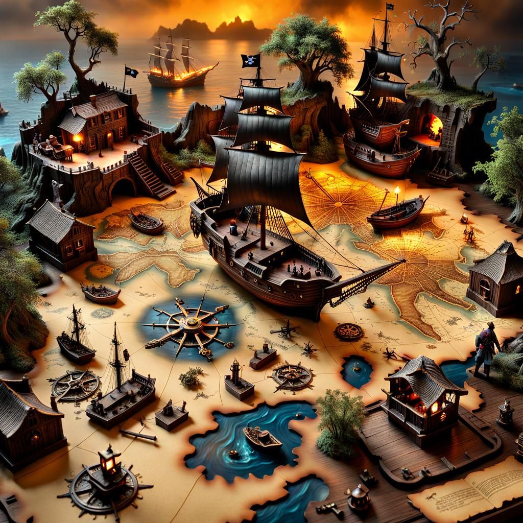 Treasure Map - AI Generated Artwork - NightCafe Creator