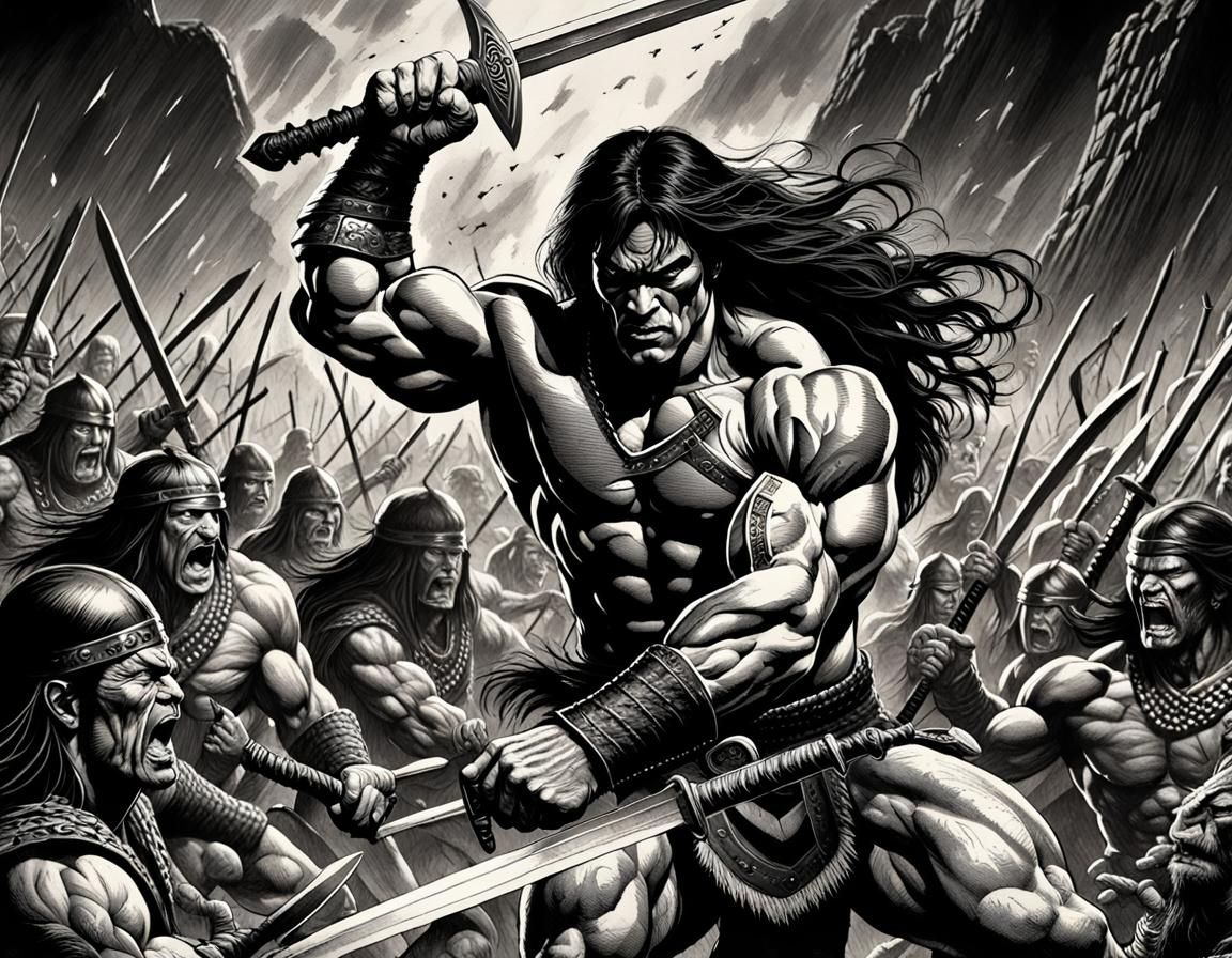 Conan the Barbarian In Battle - Conan the Barbarian In Bat...
