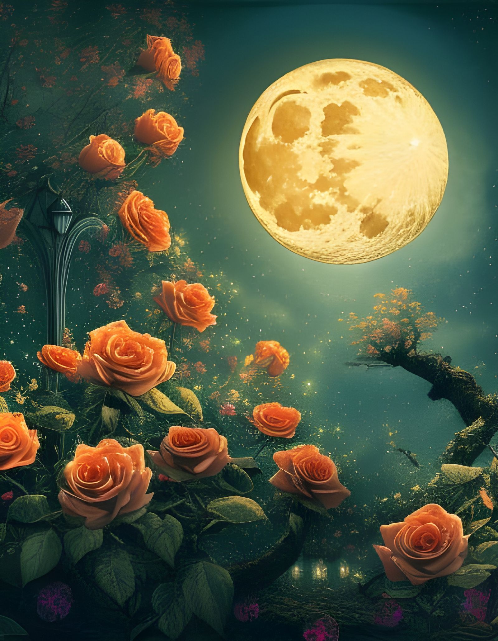 Full Moon ll - AI Generated Artwork - NightCafe Creator