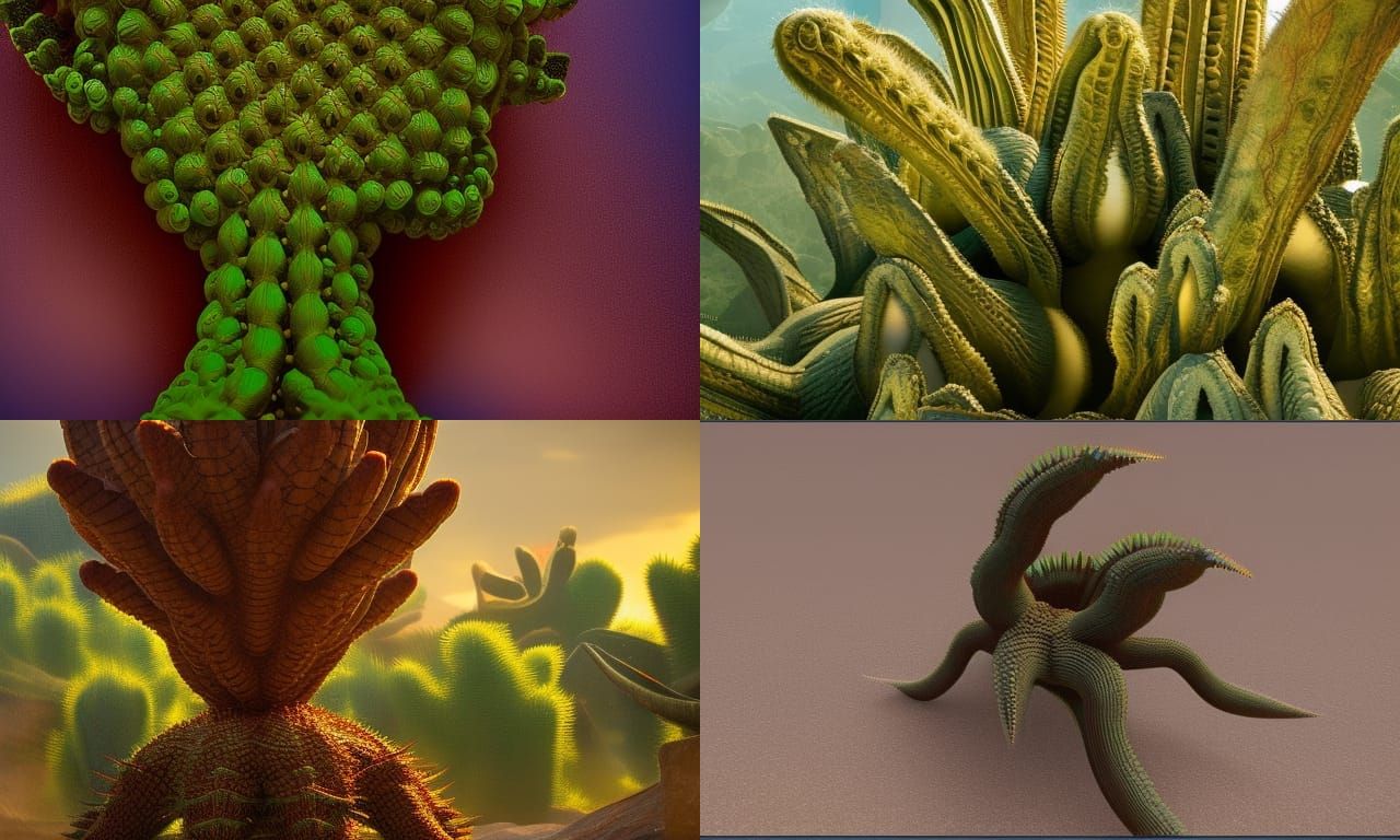 Alien Cacti - AI Generated Artwork - NightCafe Creator