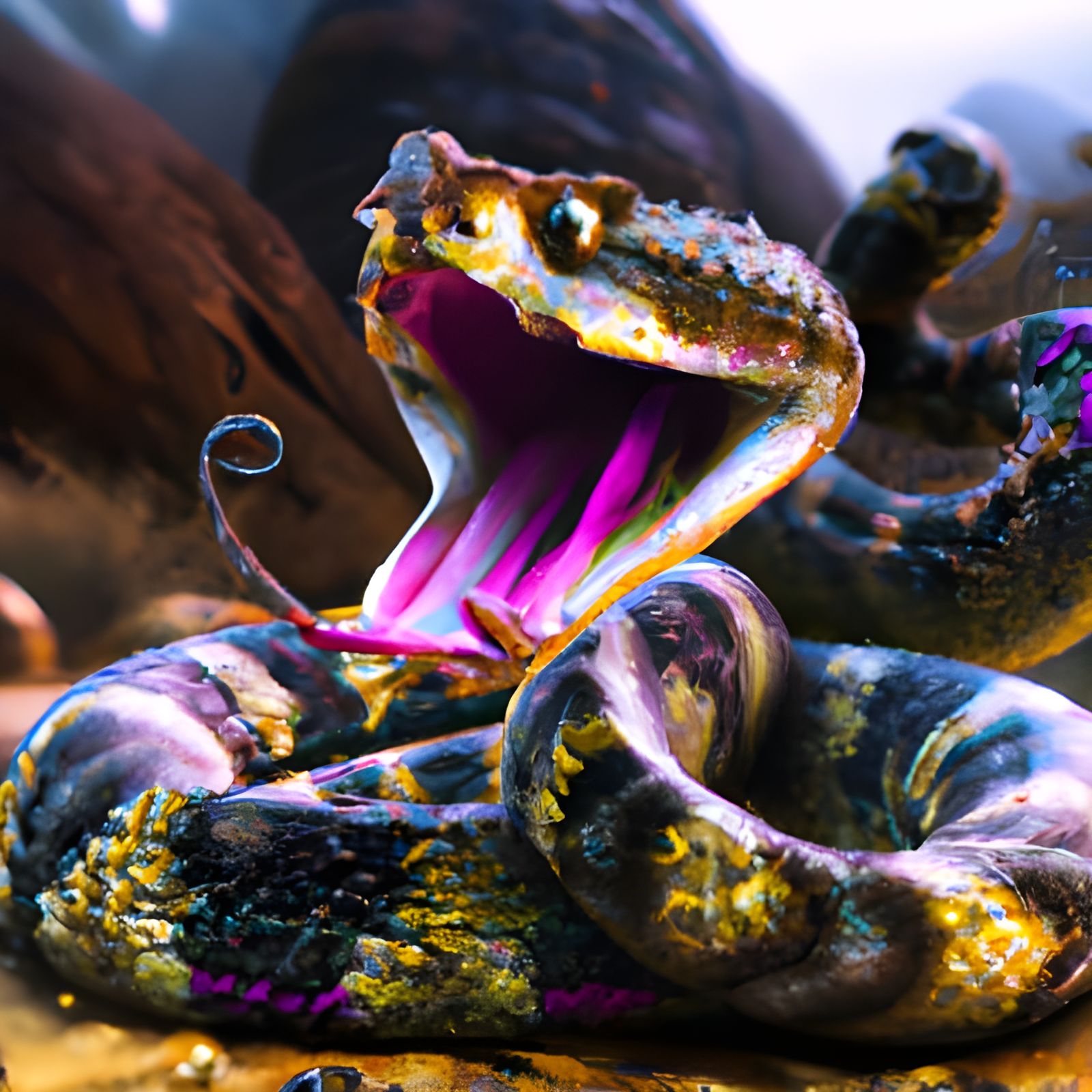 Coiled Rattlesnake - AI Generated Artwork - NightCafe Creator
