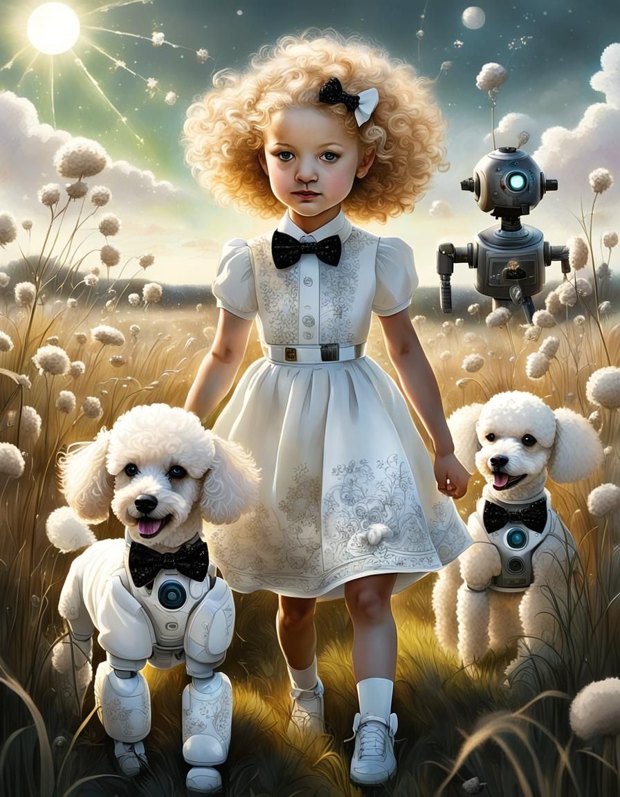 Cyborg Pets - mini poodles, robots and me - AI Generated Artwork ...
