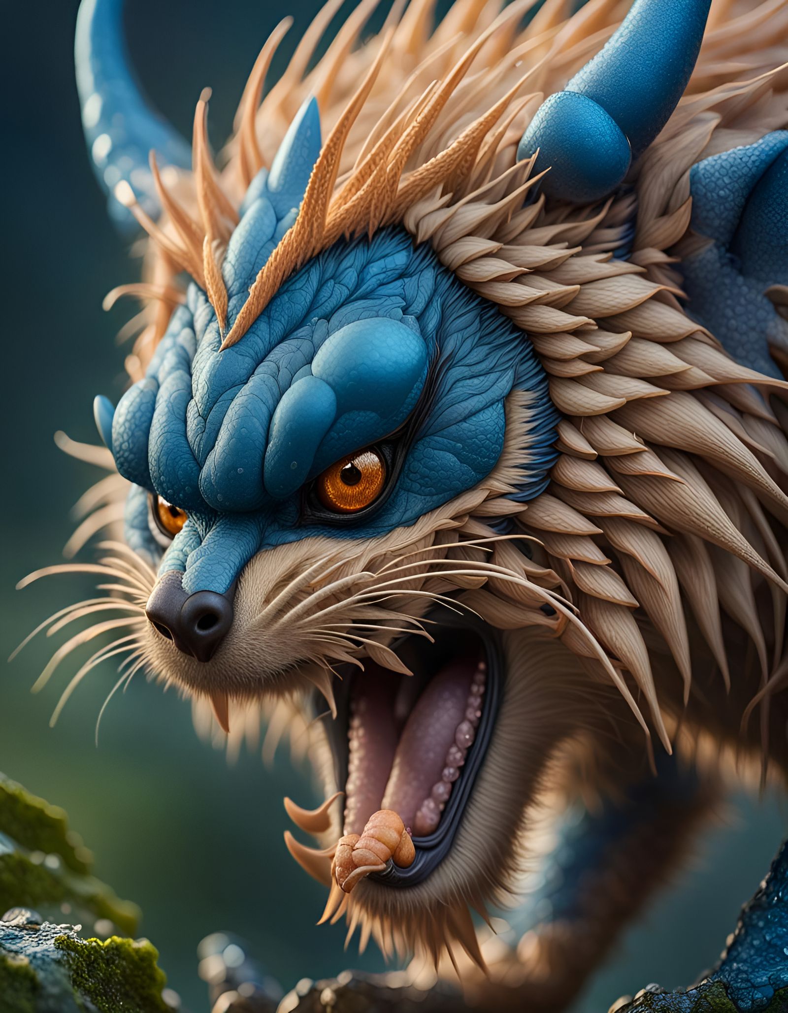 Blue Beast … - AI Generated Artwork - NightCafe Creator