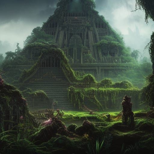 The Haunted Temple - AI Generated Artwork - NightCafe Creator