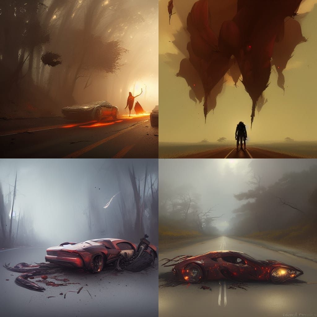 Roadkill by Greg Rutkowski - AI Generated Artwork - NightCafe Creator