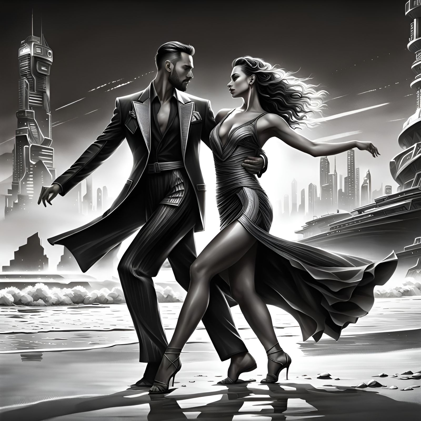 Tango at night - AI Generated Artwork - NightCafe Creator