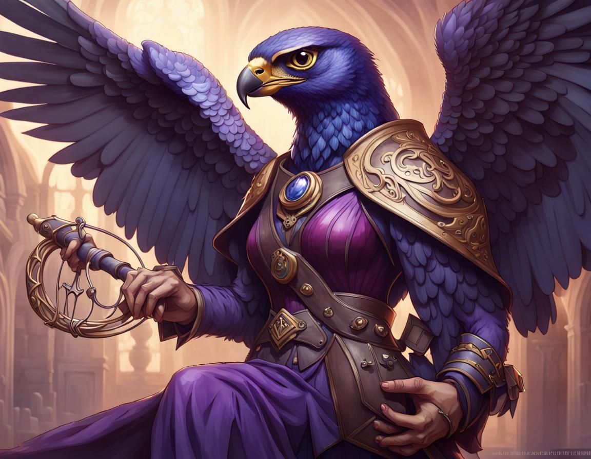 peregrine falcon, aarakocra, dungeons and dragons 5e - AI Generated ...