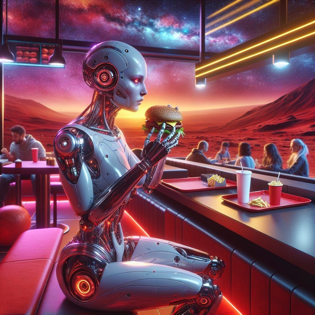 Fast Food Mars - AI Generated Artwork - NightCafe Creator