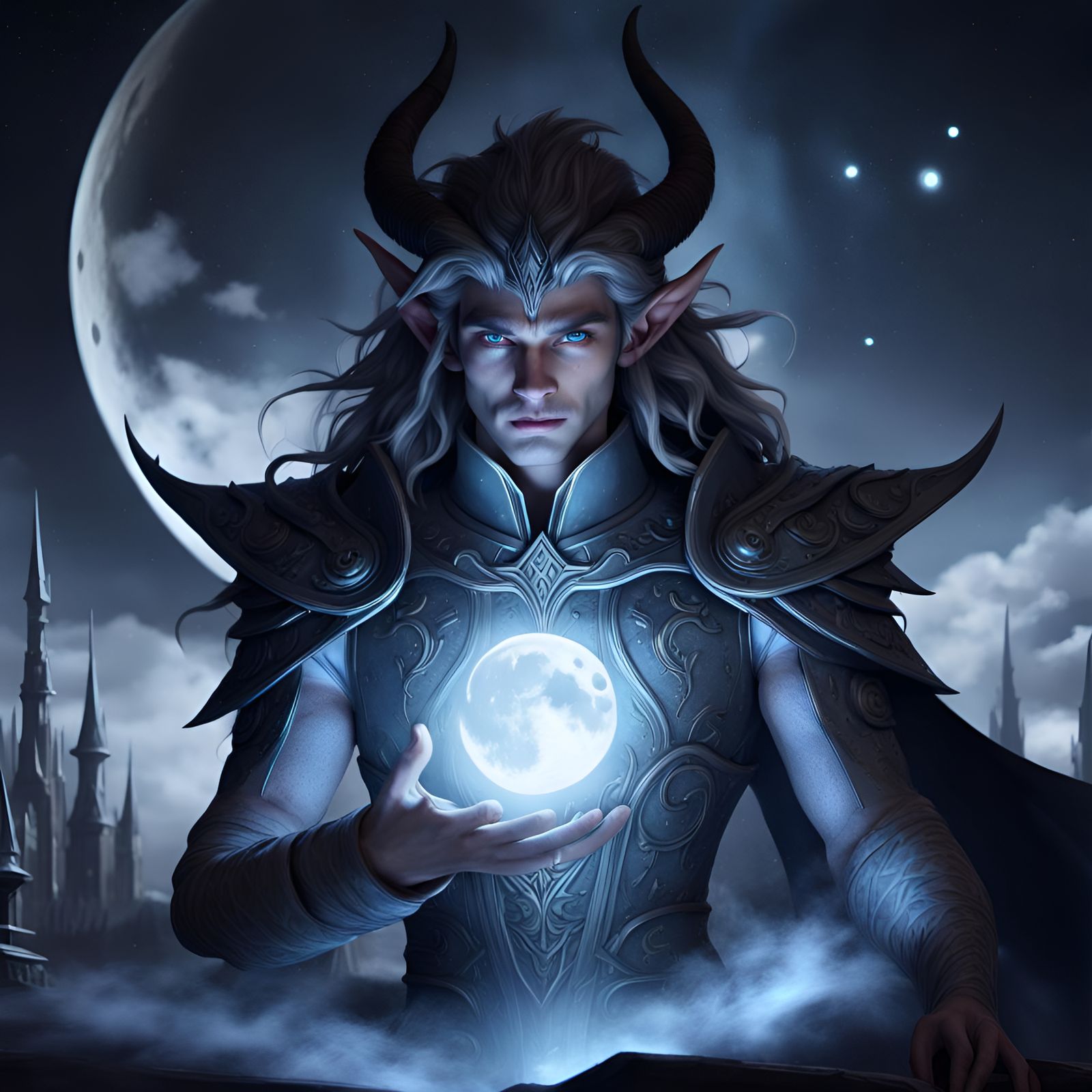 Moon elf magician - AI Generated Artwork - NightCafe Creator