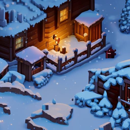 Snowdin Town - AI Generated Artwork - NightCafe Creator