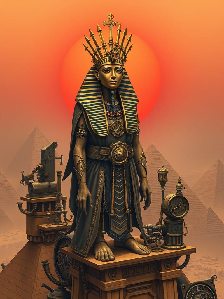 Steampunk fantasy ancient Egypt - Steampunk Pharaoh Ascends ...