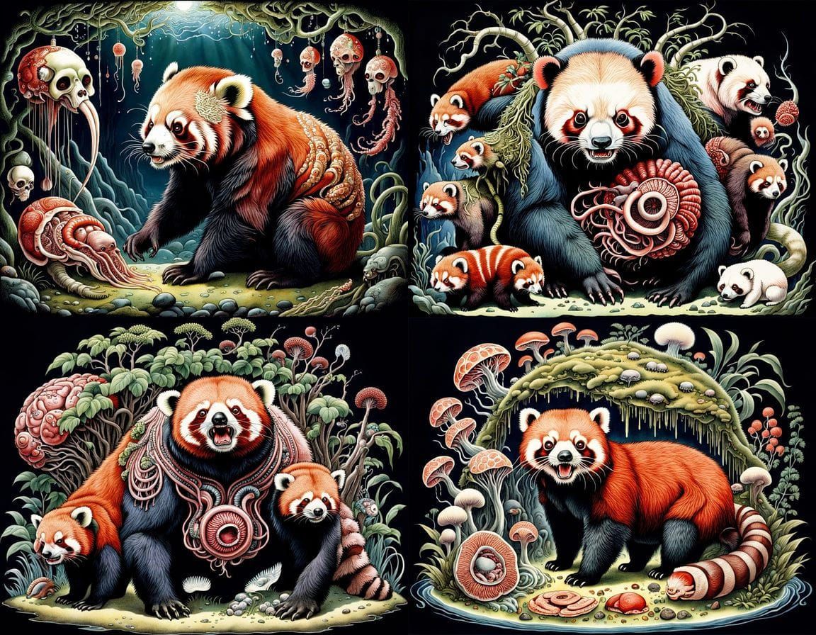 Surreal Japanese Homunculus in Vivisection, Deep C... - AI Art