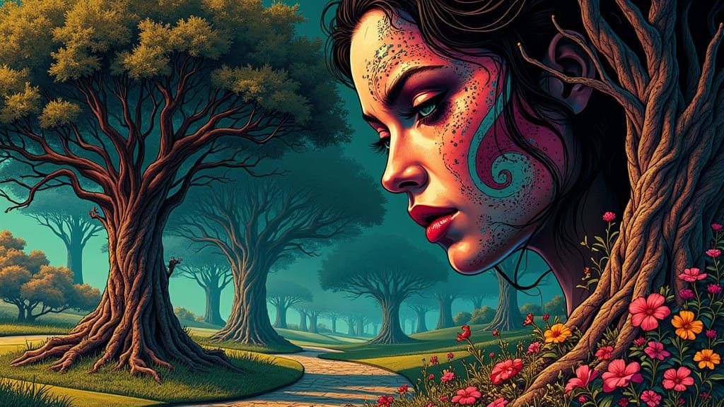 Epic Comic Book Cover Art Showcases Heroine vs. Da... - AI Art