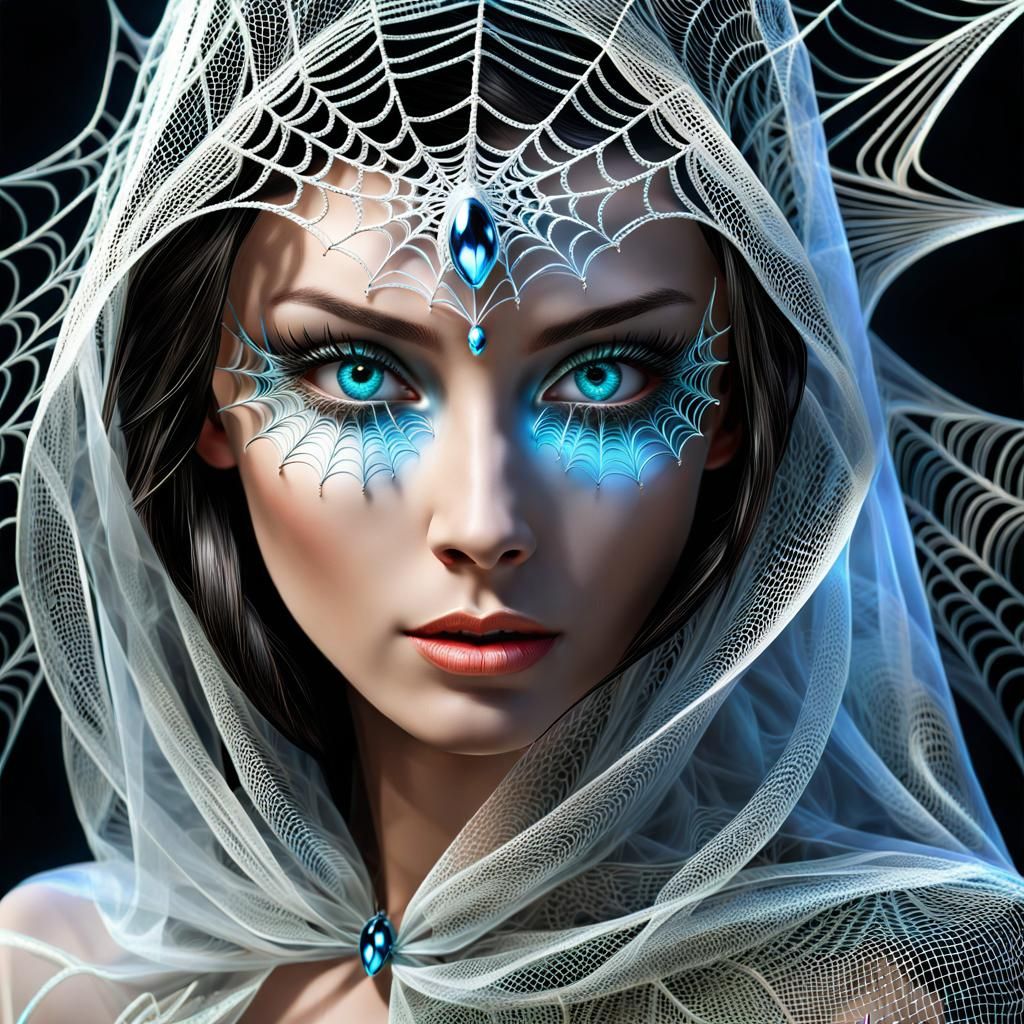Headwear - Spiderweb - 2b - AI Generated Artwork - NightCafe Creator