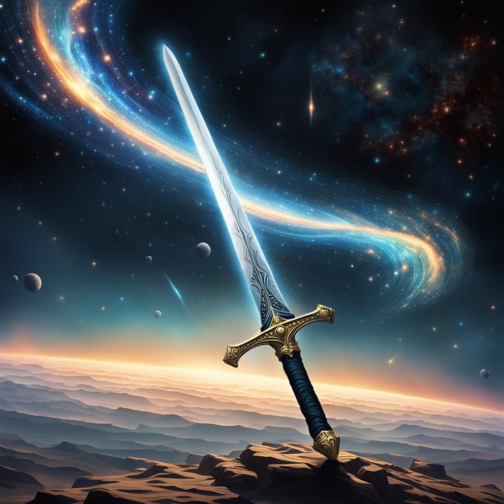 Stardust sword - AI Generated Artwork - NightCafe Creator