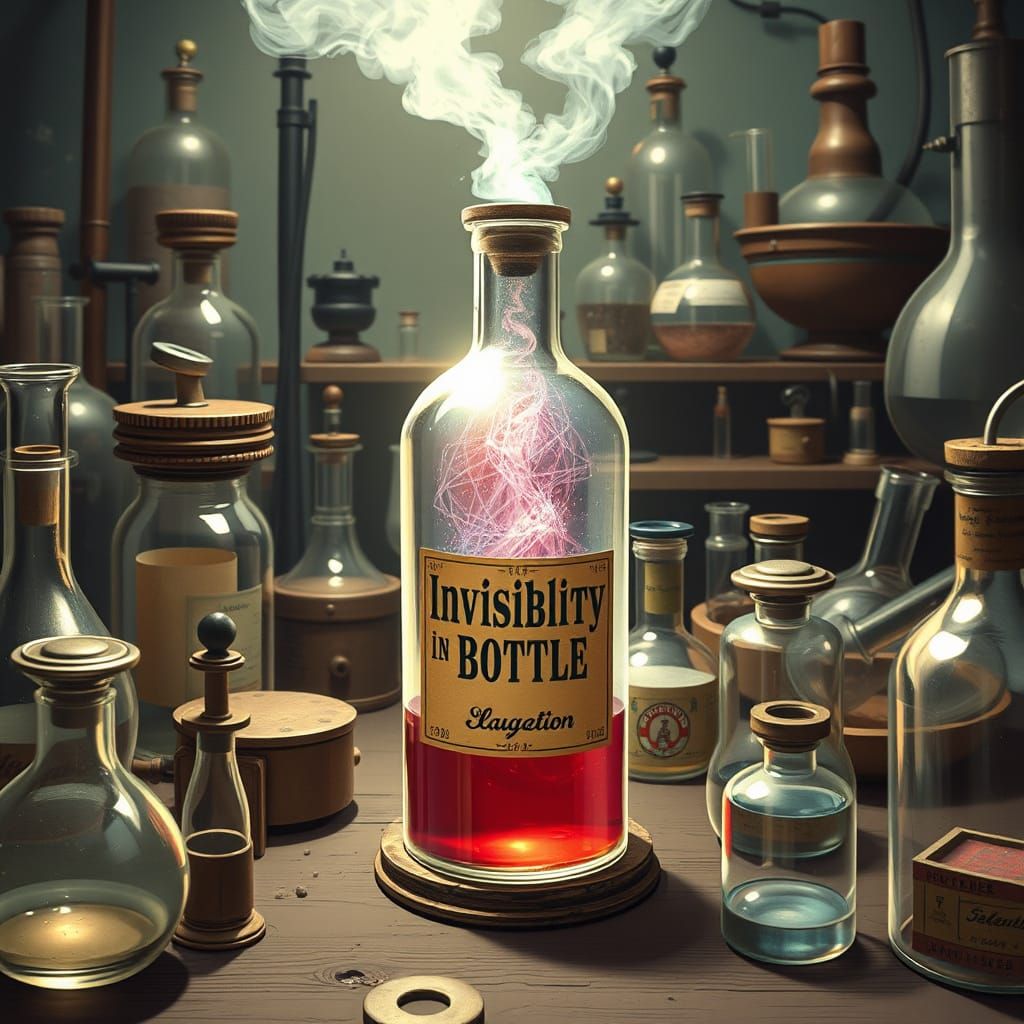 Ethereal Potion Glows with Mysterious, Vintage Sci... - AI Art