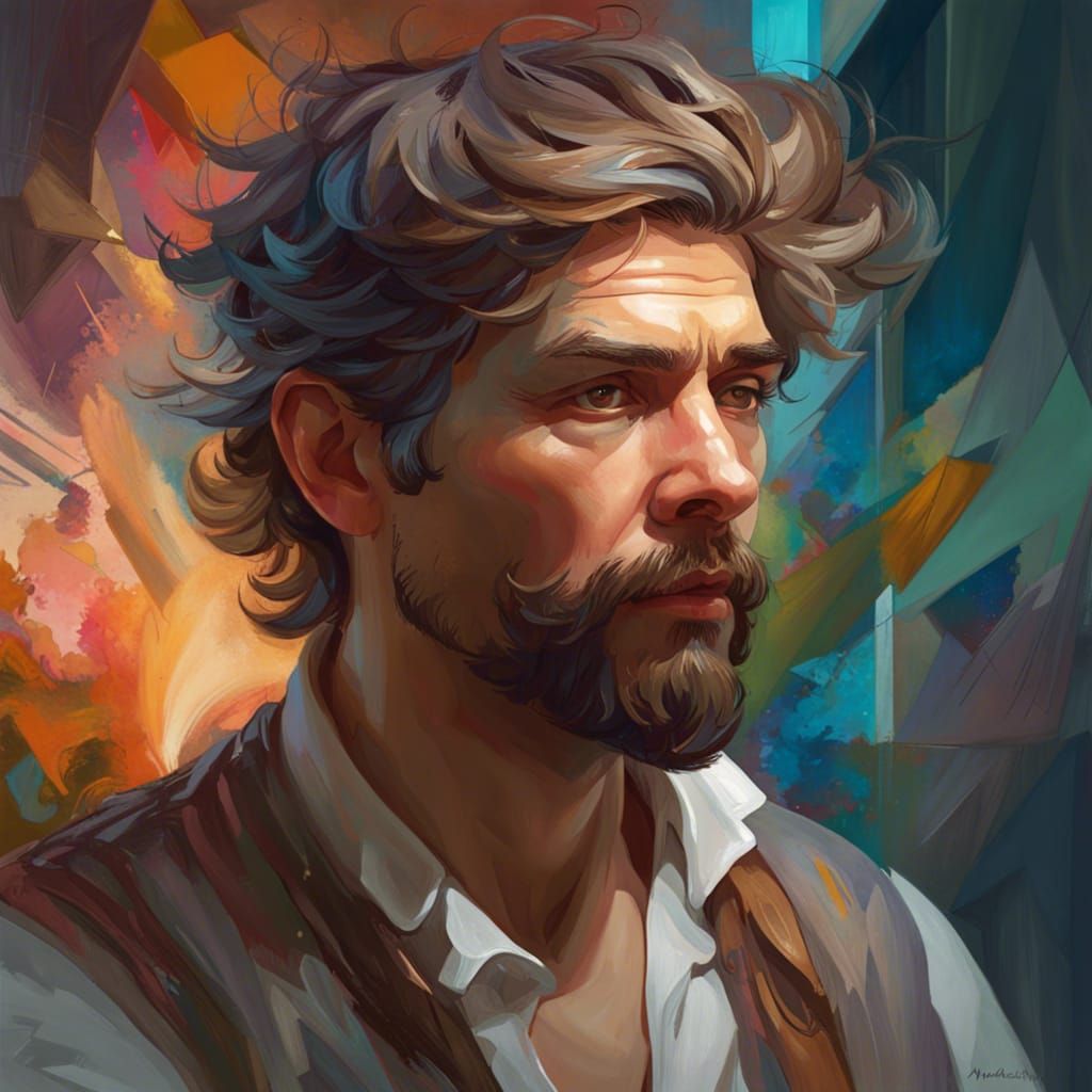 Self-portrait. - AI Generated Artwork - NightCafe Creator