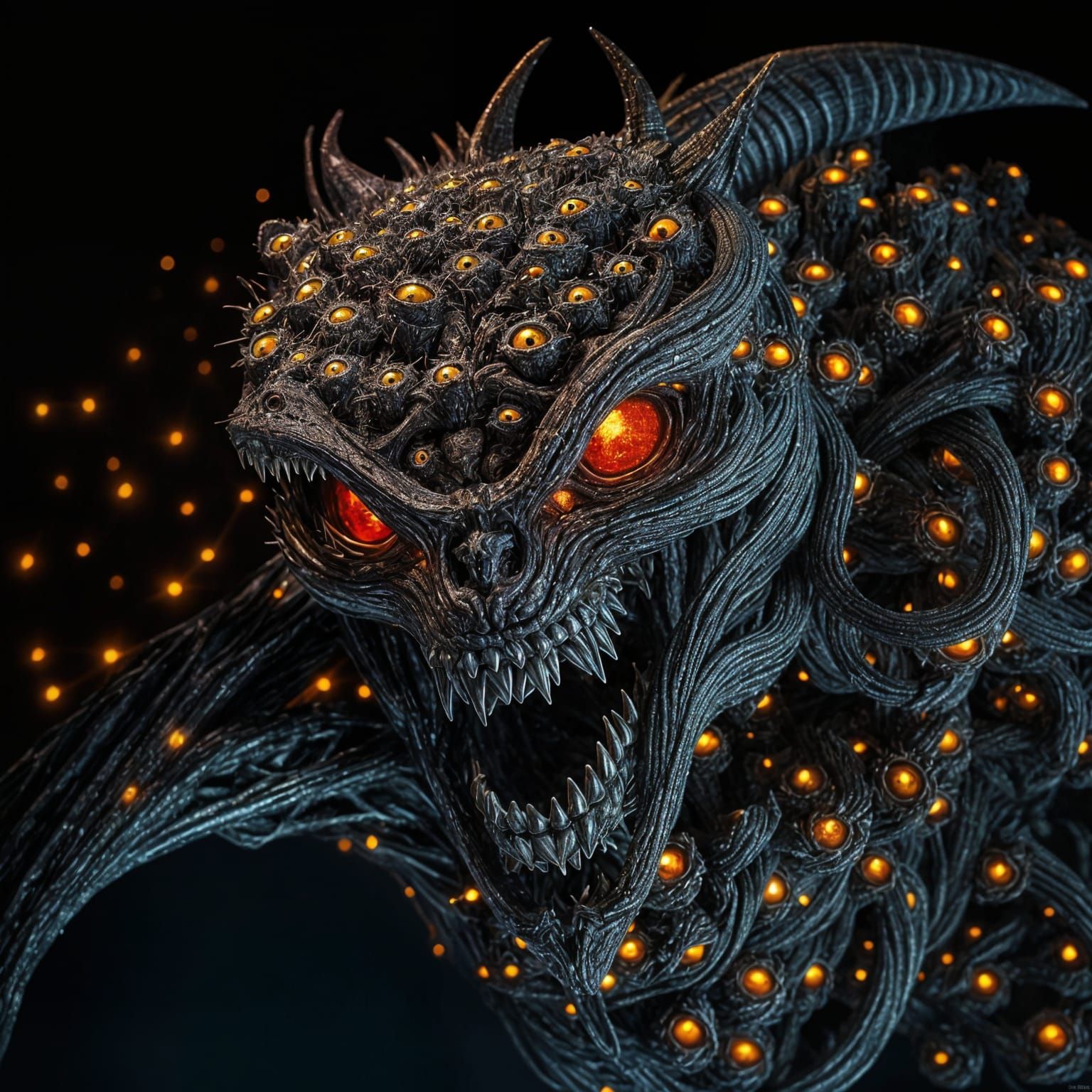 Ethereal Monstrosity in Dark Gothic Realism - AI Art