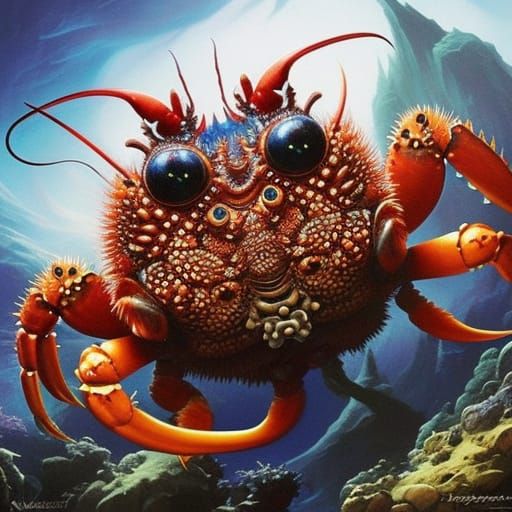undersea crab lobster - AI Generated Artwork - NightCafe Creator