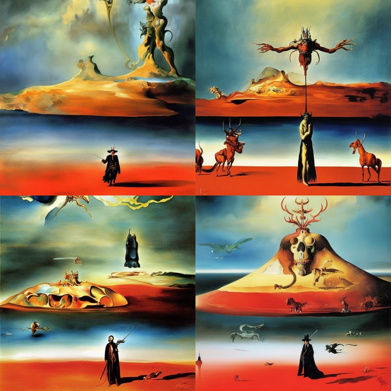 The King of hell by Salvador Dalí Watercolor, Museum Epic Impressionist ...