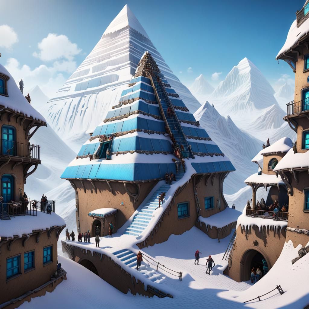 friendly snowtown - AI Generated Artwork - NightCafe Creator