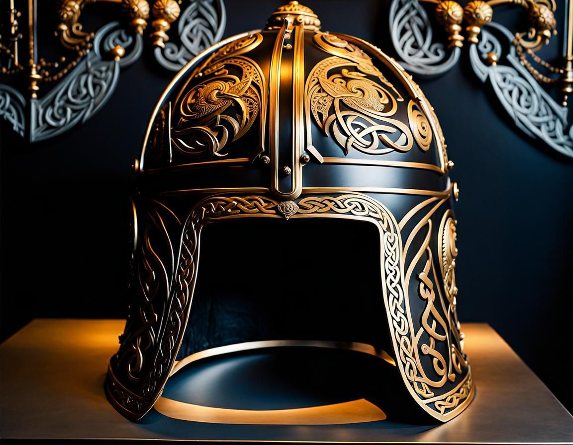 Celtic Knotwork Helmet (#481) - AI Generated Artwork - NightCafe Creator