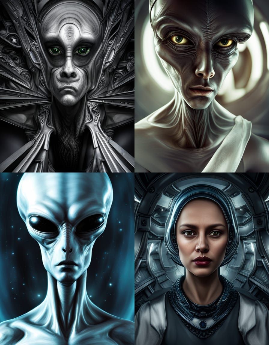 Space alien in a spaceship - AI Generated Artwork - NightCafe Creator