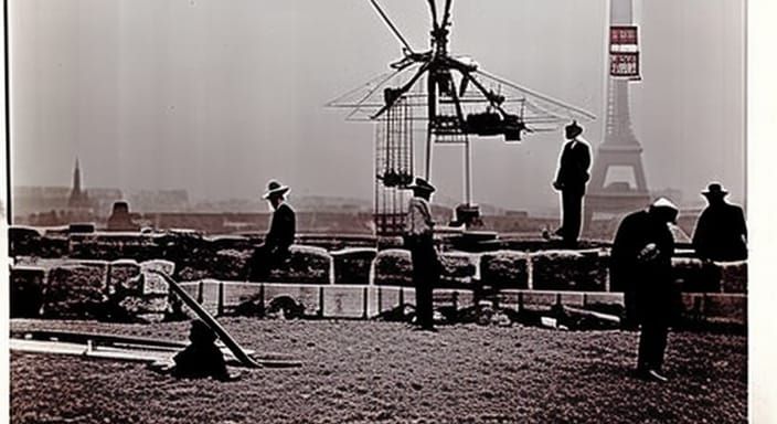 Builders of the Eiffel Tower. - AI Generated Artwork - NightCafe Creator