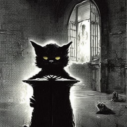 Creepy Garfield the Cat, evil, comic Garfield, lasagna, - AI Generated ...