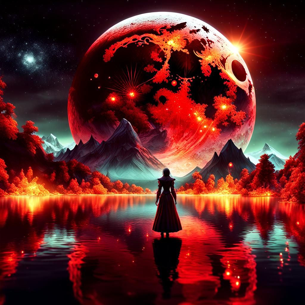 Princess of red space - AI Generated Artwork - NightCafe Creator