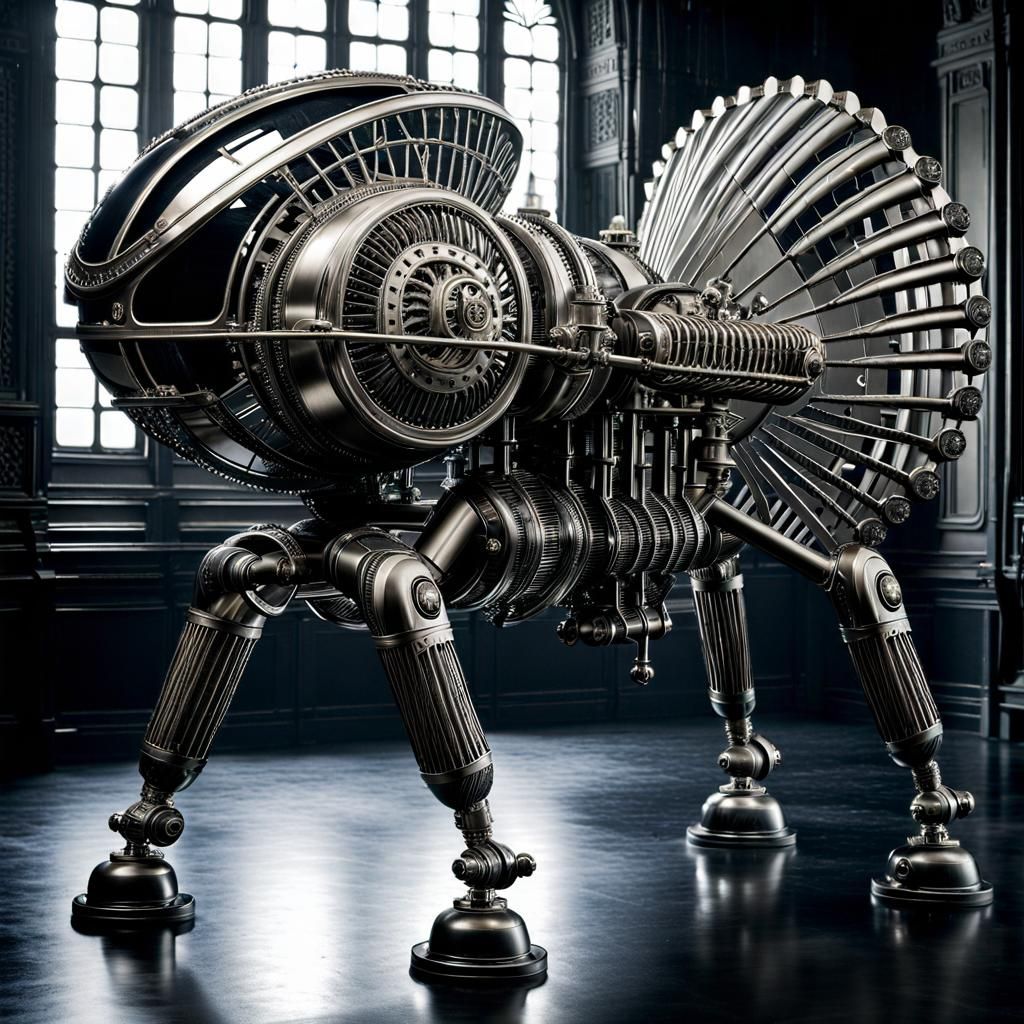 Bio-mechanical Dog - AI Generated Artwork - NightCafe Creator