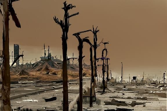 Desolate wasteland - AI Generated Artwork - NightCafe Creator