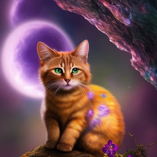 Amethyst Animals #6 - Amethyst Cat - AI Generated Artwork - NightCafe ...