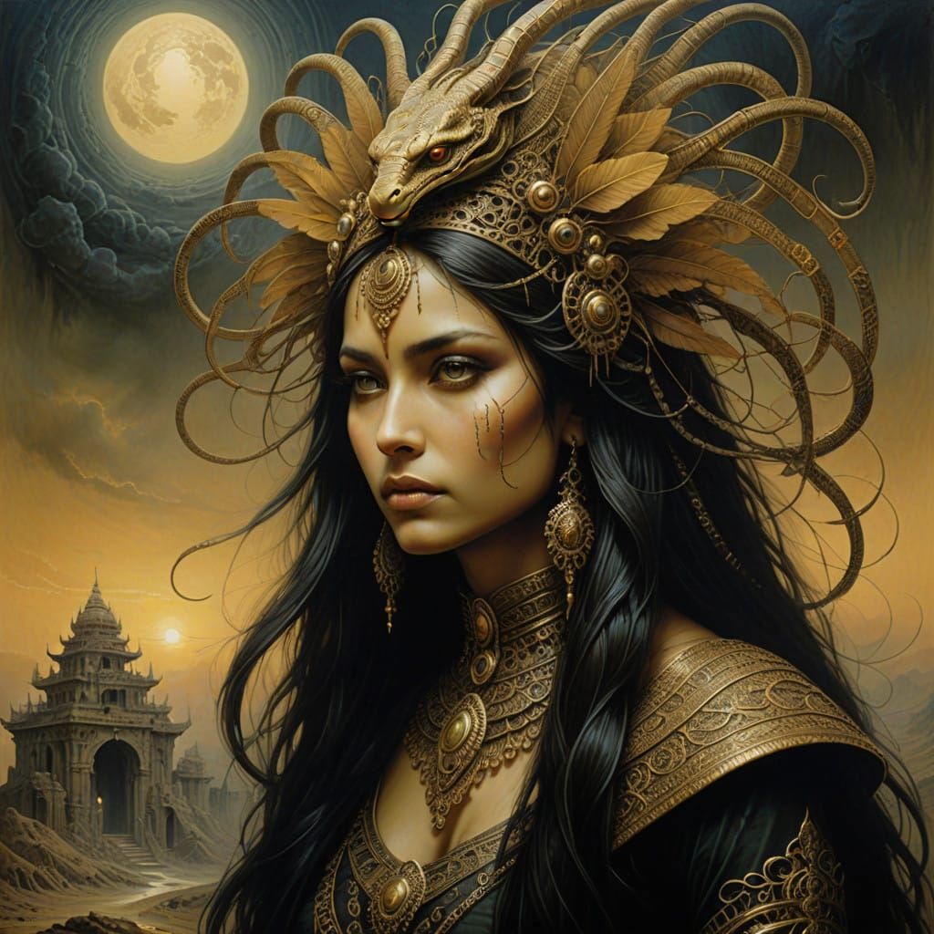 ‘A mesmerising snake dancer, main focus on the face (0.8) - symmetrical ...