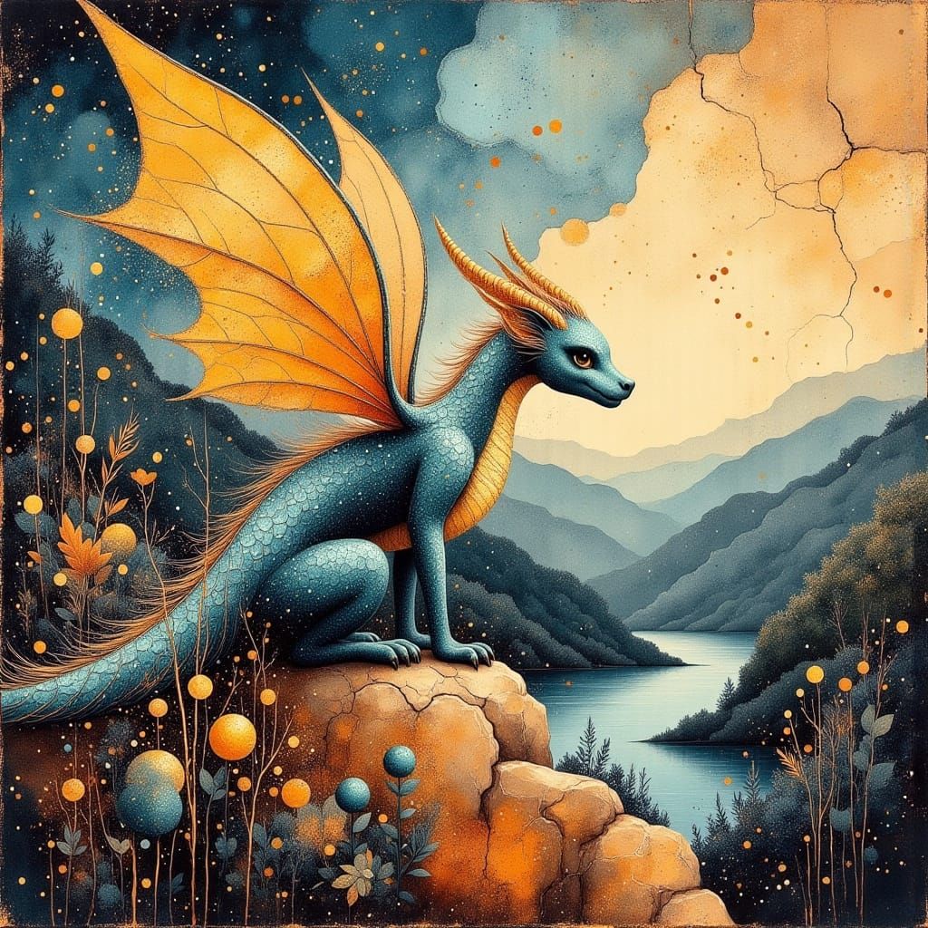 Puff the magic dragon, lived by the sea, And froli... - AI Art