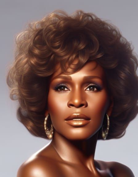 Portrait of Whitney Houston - Evolved from one of my creations. - AI ...