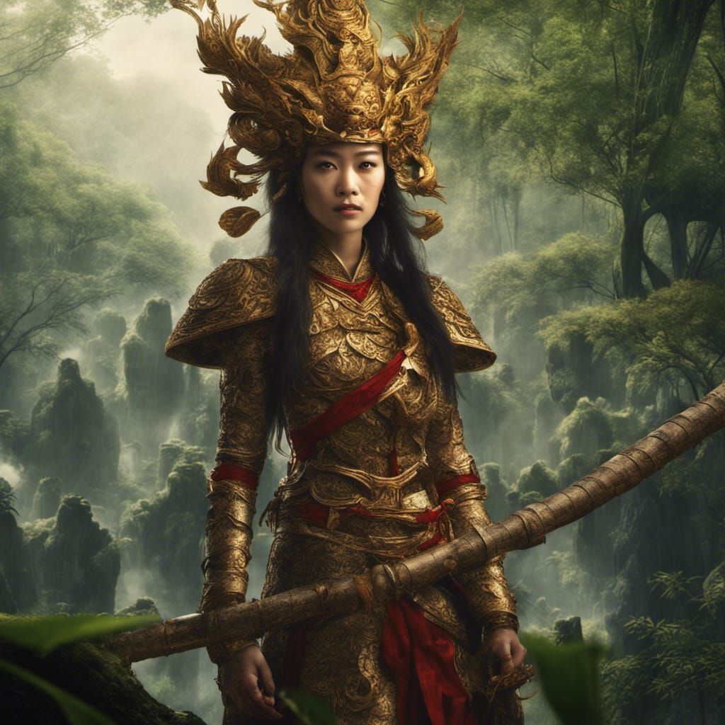 Shu Qi as female version of Sun Wukong, the Monkey King - AI Generated ...