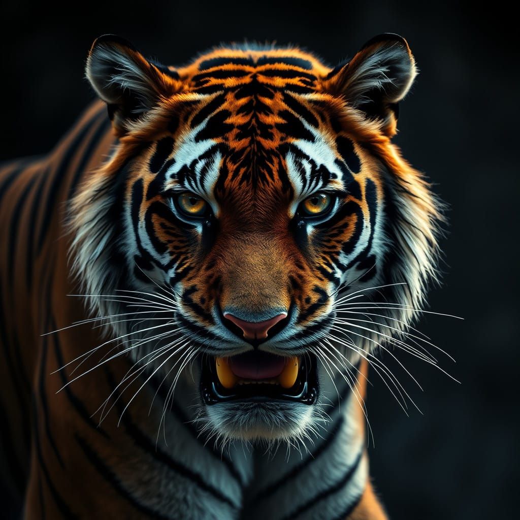 Tiger, tiger burning bright - Tiger in Hyperrealistic HDR