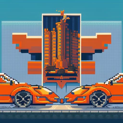 Need for Speed pixel art poster - AI Generated Artwork - NightCafe Creator
