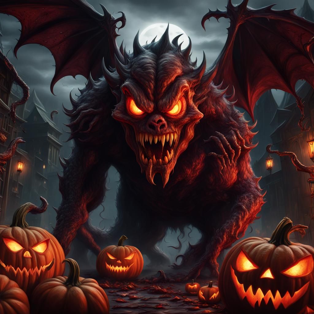 terrifying creatures with towering fangs, red drool, and monstrous ...