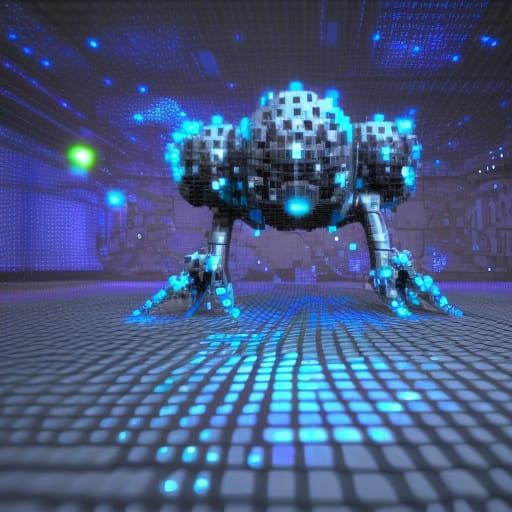 Pixel Art Mech - AI Generated Artwork - NightCafe Creator